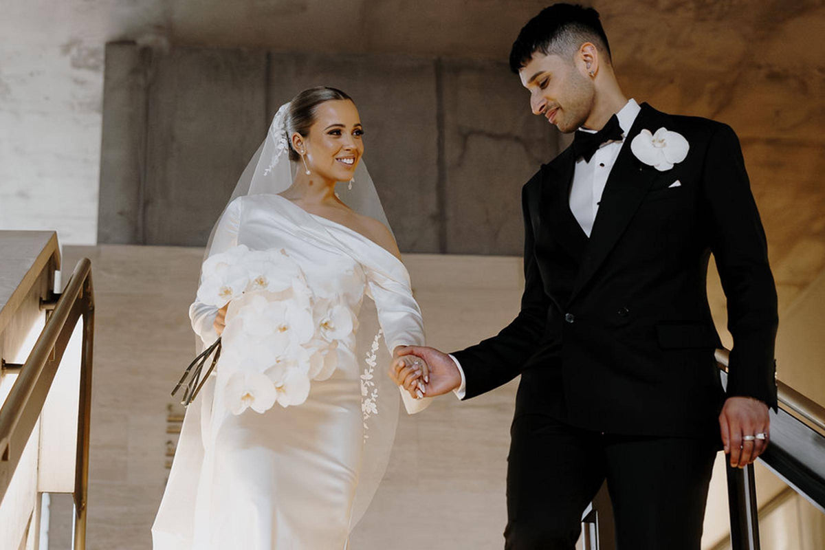 Ryan & Ariella in the Anu Gown – Grace Loves Lace AU
